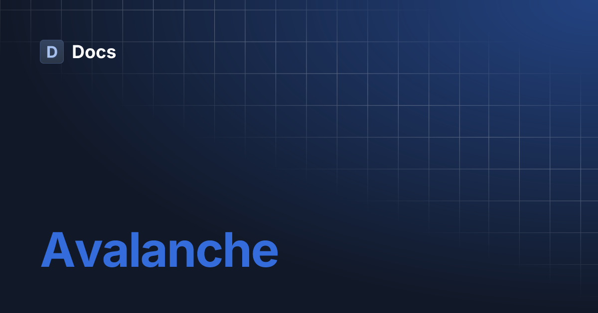 Avalanche | Docs